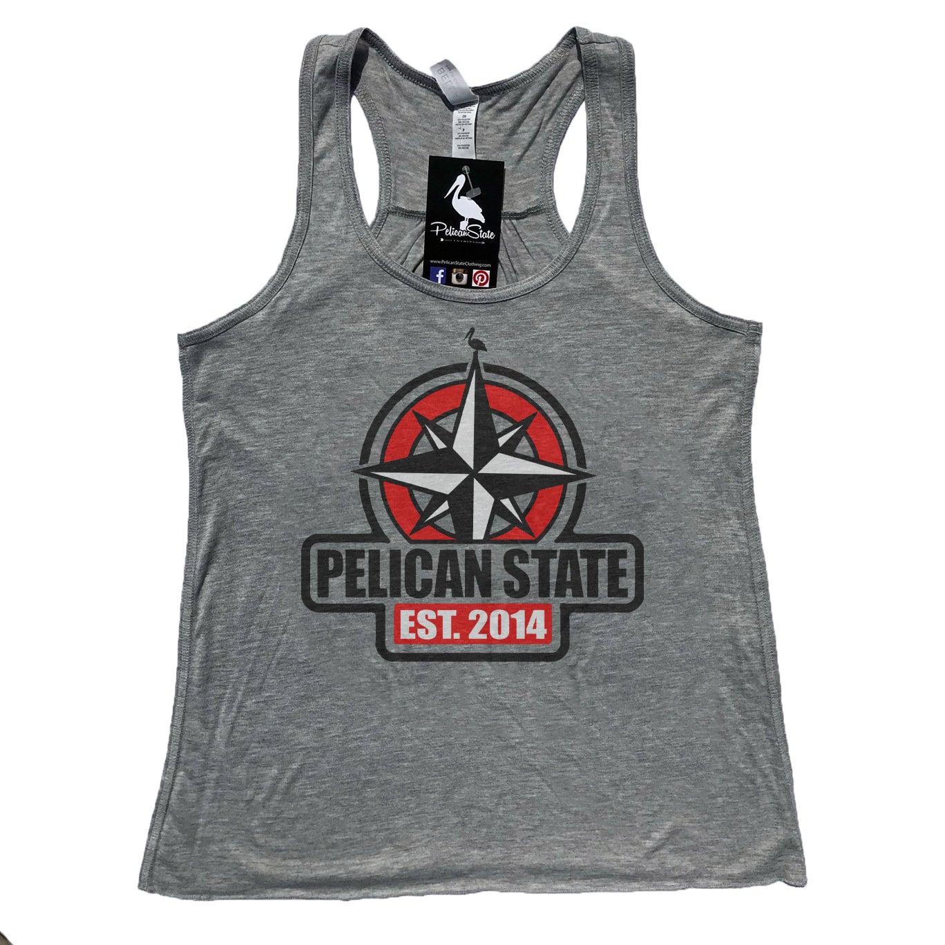 Pelican State Clothing's Compass design on a ladies' flowy racerback ...